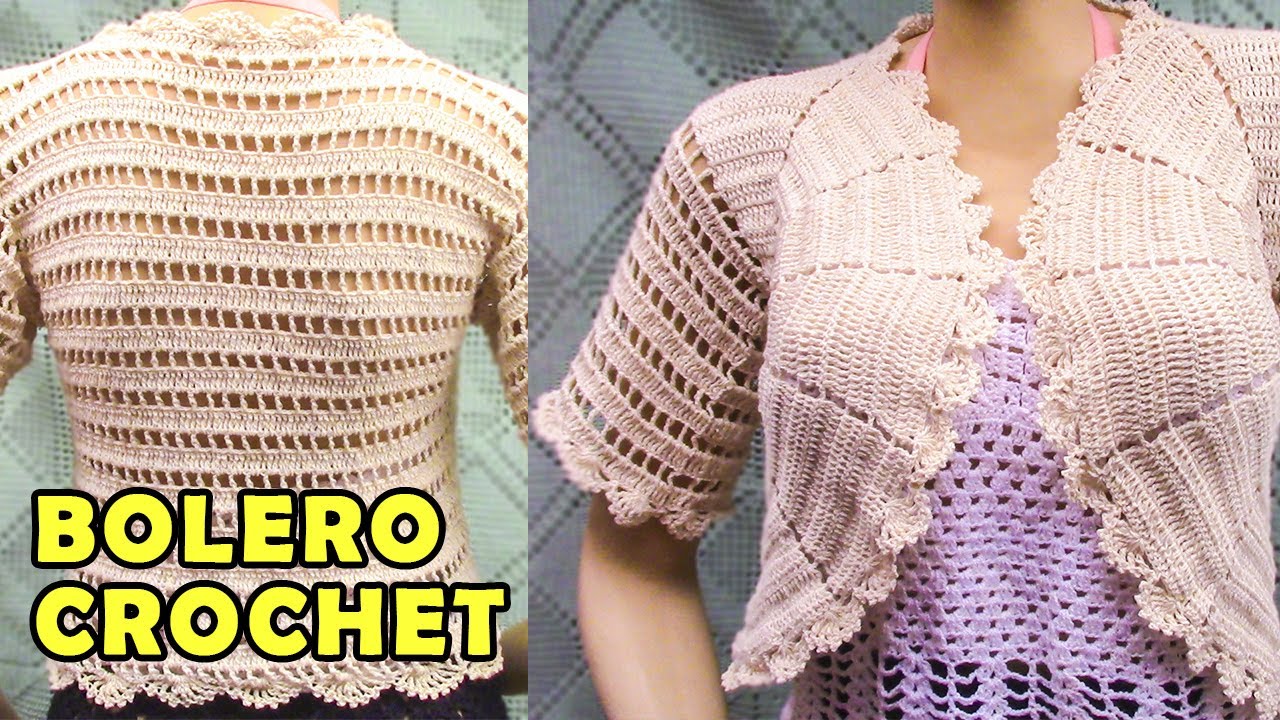 Bolero a crochet paso a paso ENTRE Y DISFRUTE 👉 Tutoriales
